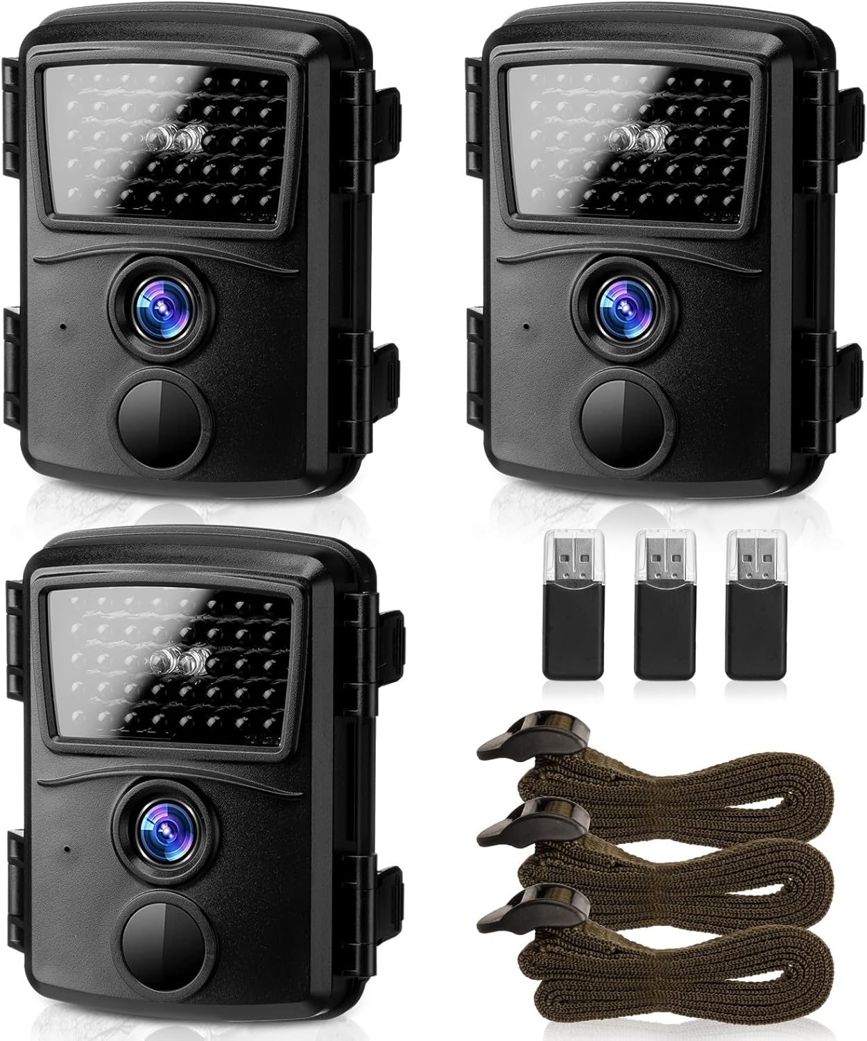 Amazon.com : Hoteam 3 Pack Mini Trail Camera Hunting Camera with Night ...