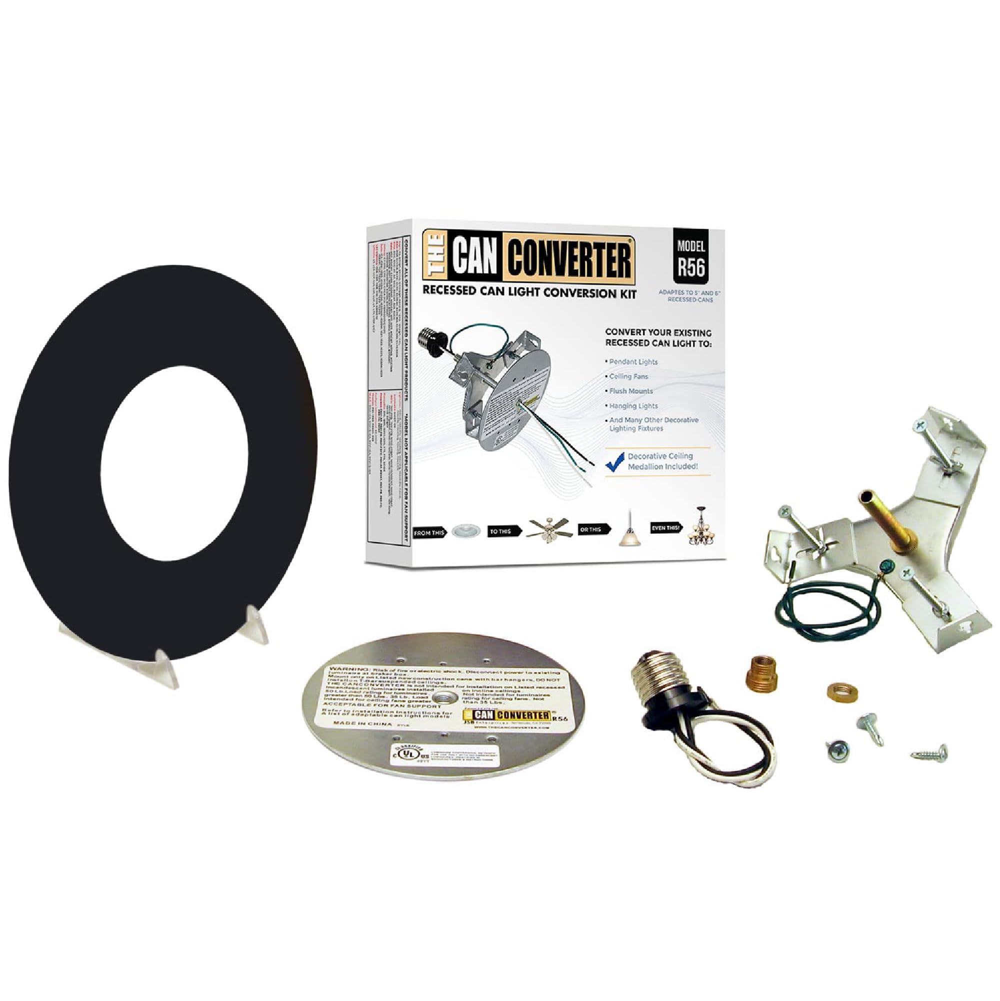 The Can Converter - R56, Recessed Can Light Conversion Kit, for Ceiling ...