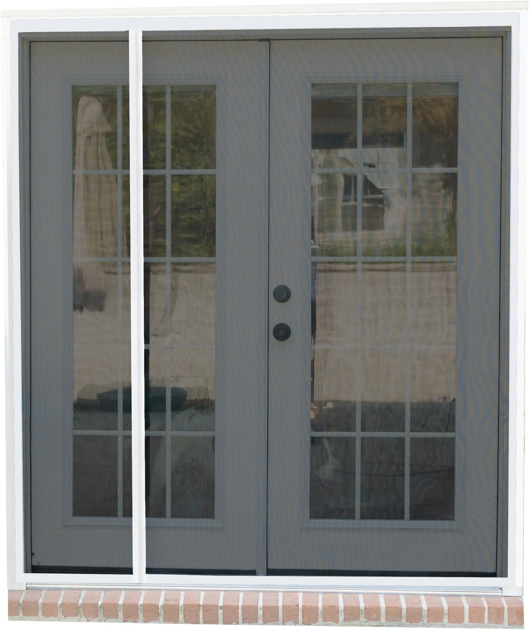 Casper Custom-Cut Retractable Double/French Door Screen (White ...