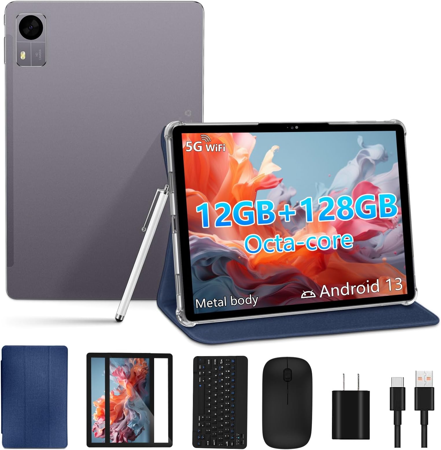 Amazon.com : 2in1 Tablet PC, 10inch Android 13 Tablet, Dual 5G Wi-Fi6 ...