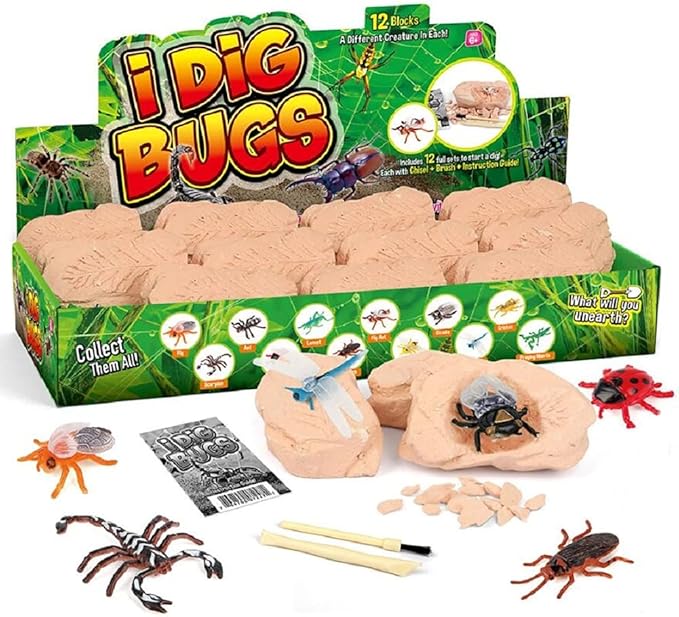 Amazon.com: TRADE Big Bug Fossil Dig Kit - STEM Science & Educational ...