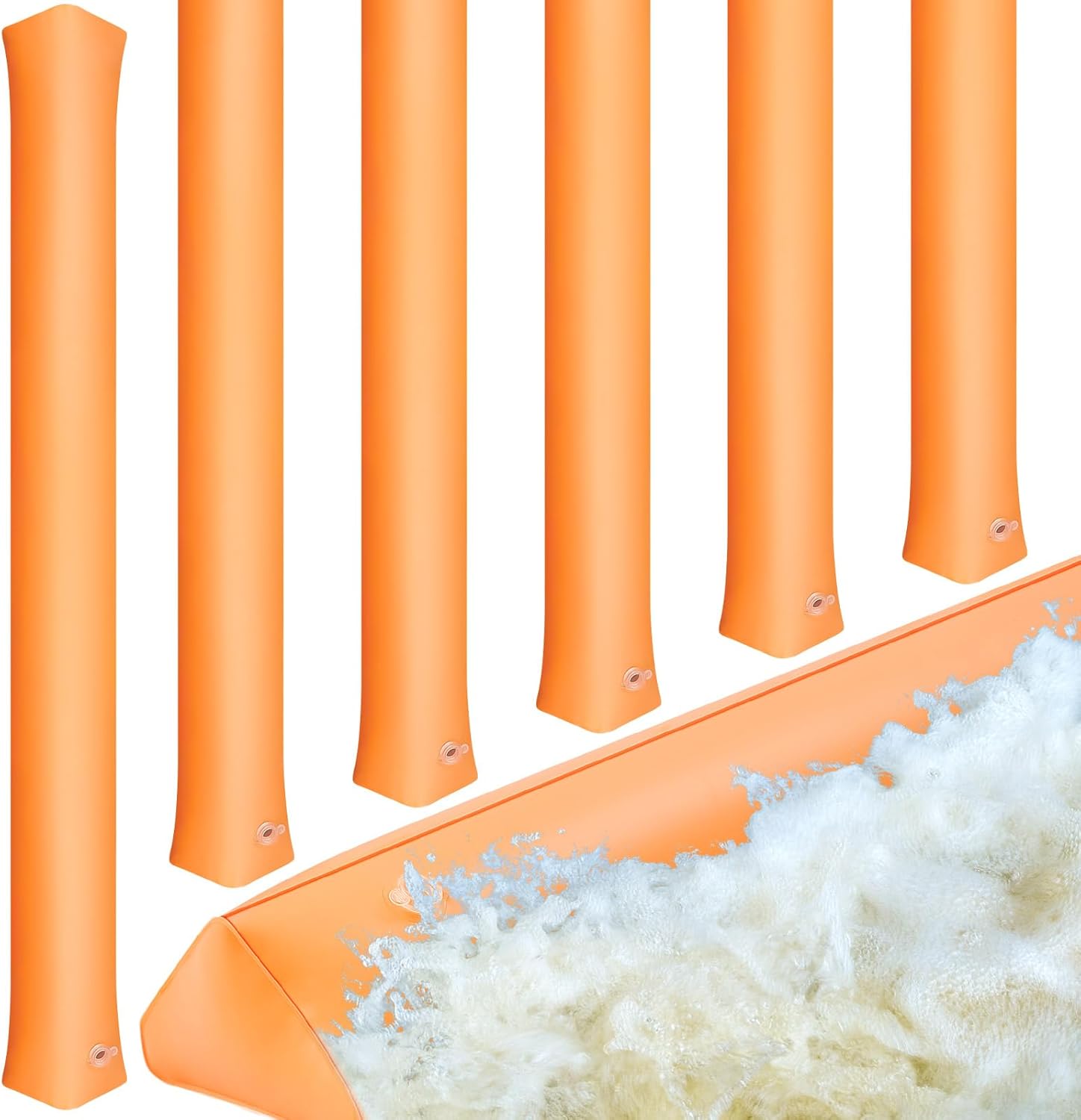 Amylove 6 Pcs PVC Inflatable Flood Barriers for Home Reusable Garage ...