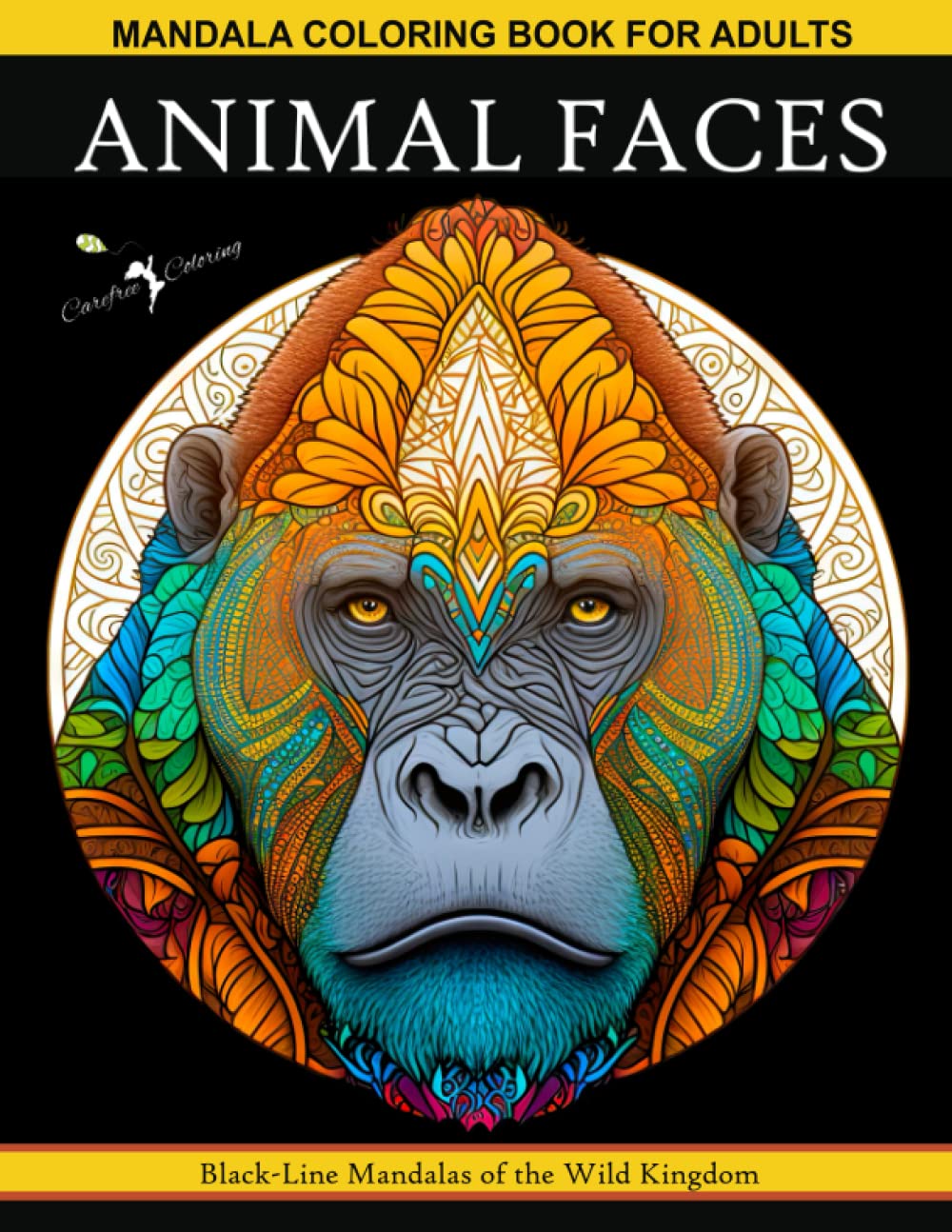 Amazon.com: ANIMAL MANDALA COLORING BOOK FOR ADULTS 50 Intricate Black ...