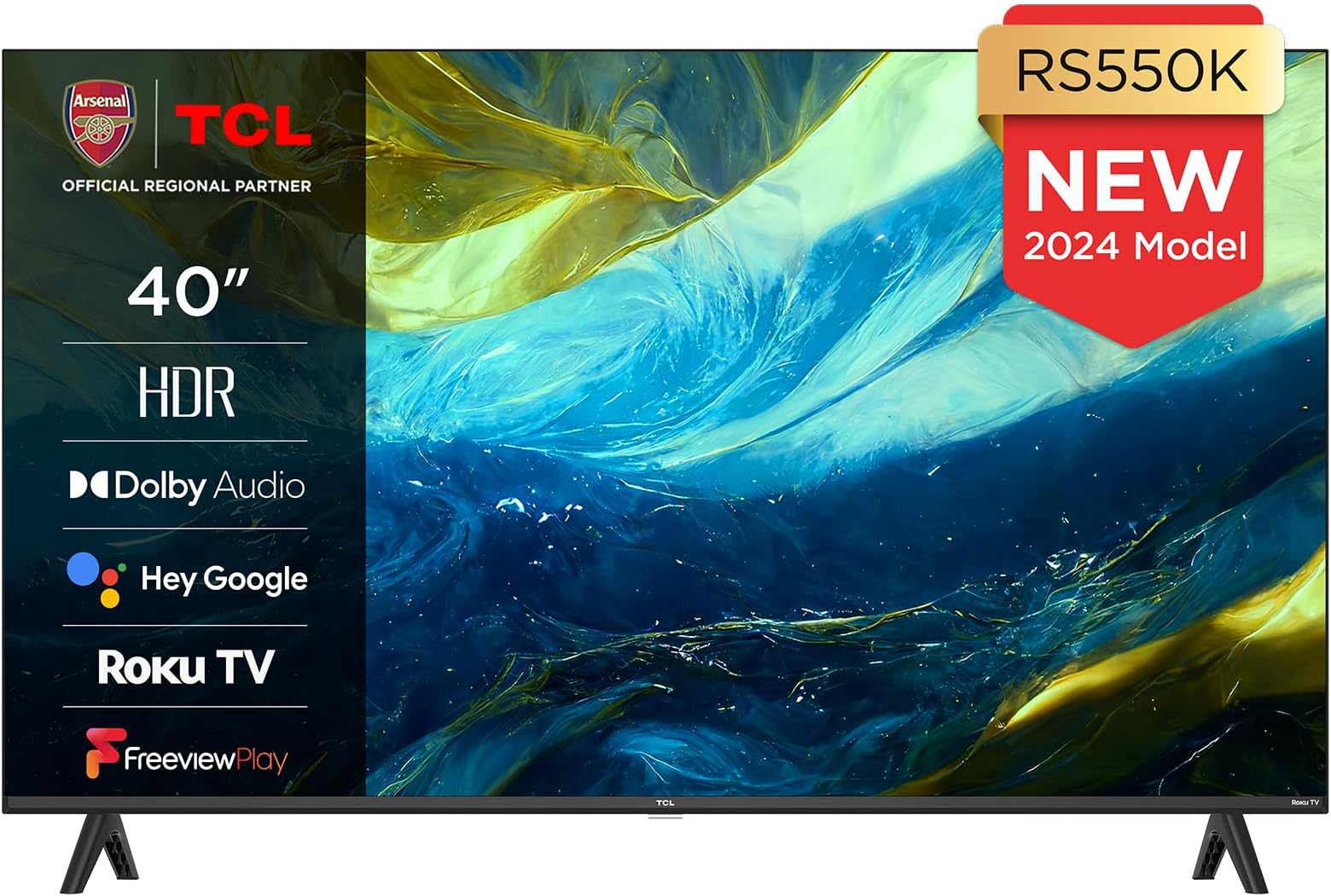 TCL 40RS550K 40-inch Roku TV, Full HD, HDR, Smart TV : Amazon.co.uk ...