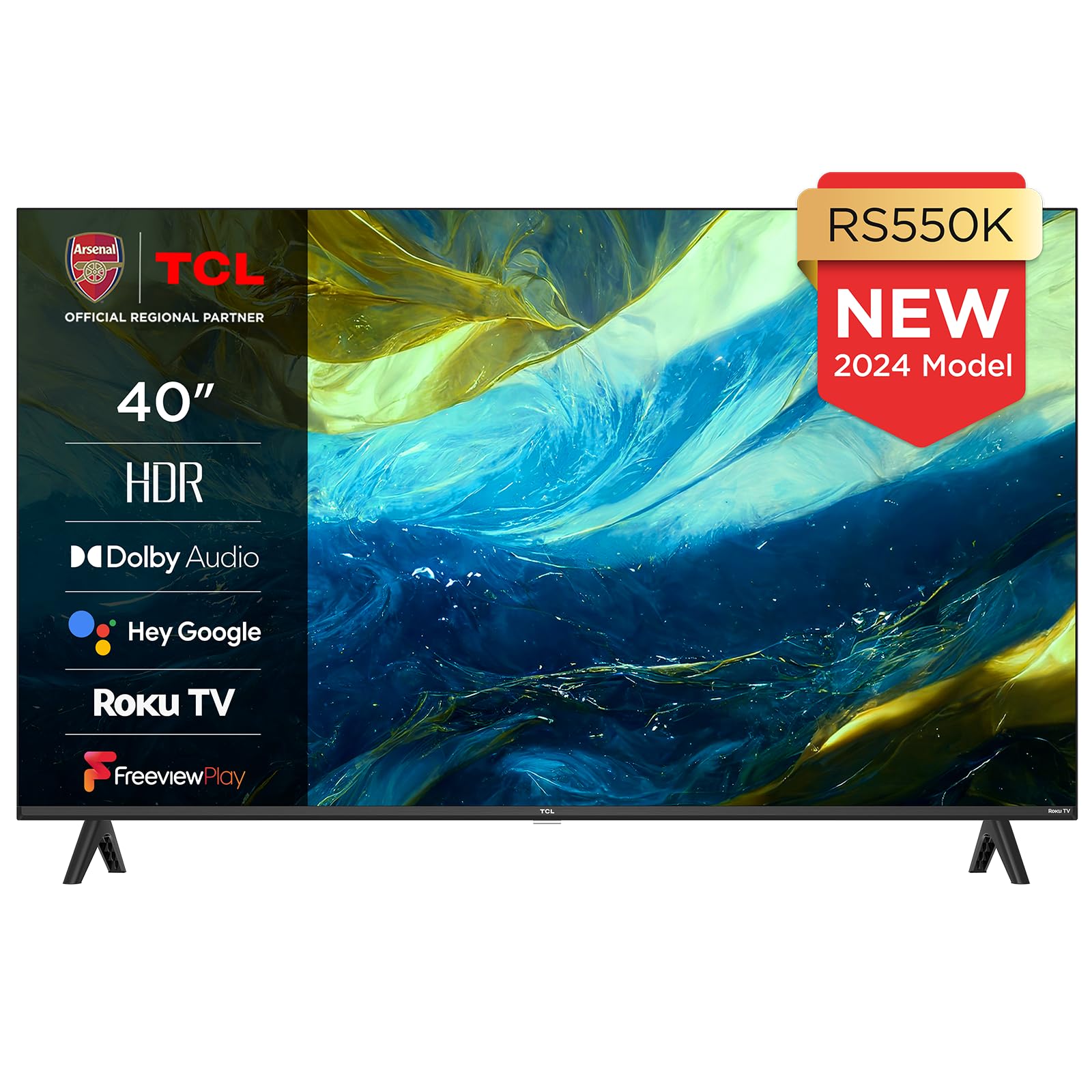 TCL 40RS550K 40-inch Roku TV, Full HD, HDR, Smart TV : Amazon.co.uk ...