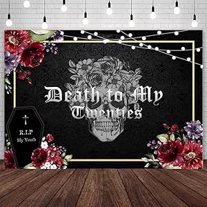 Amazon.com : SENDY 7x5ft Death to My Twenties Backdrop RIP to My 20s ...