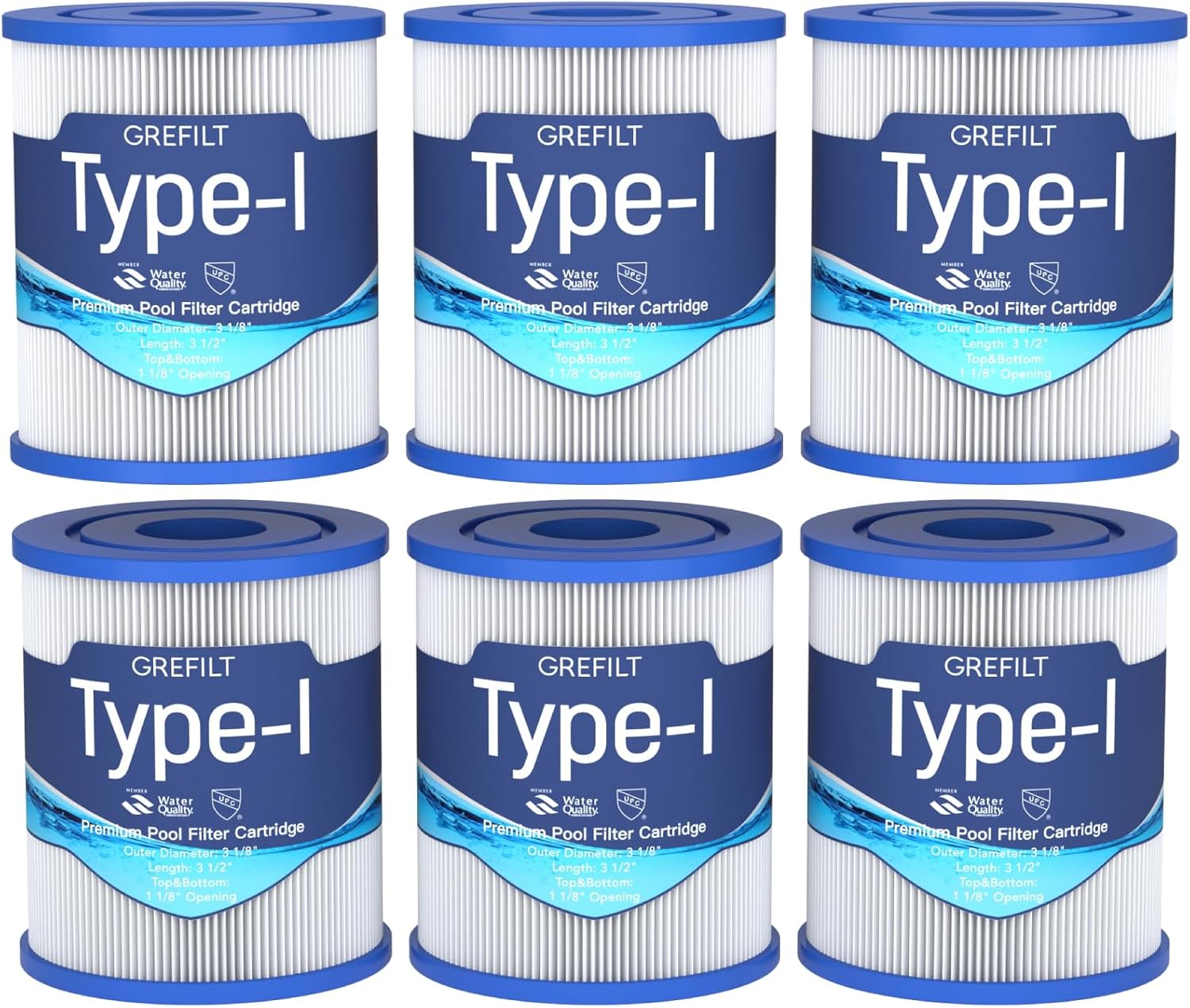 Amazon.com : Grefilt Type I Pool Filter Cartridges, Designed for Summer ...
