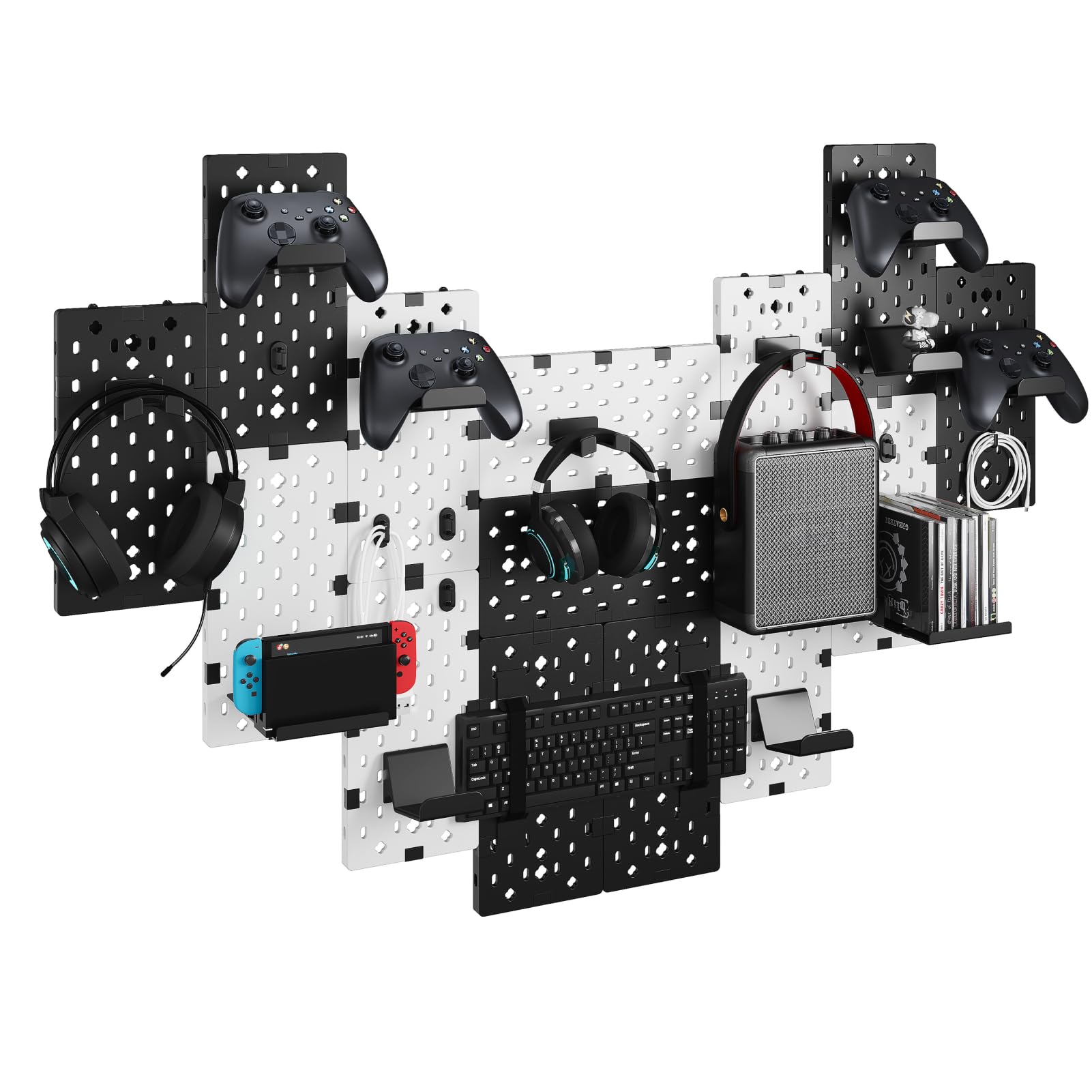 Amazon.com: PEGZONE Controller and Headphone Holder Wall Mount, Modular ...