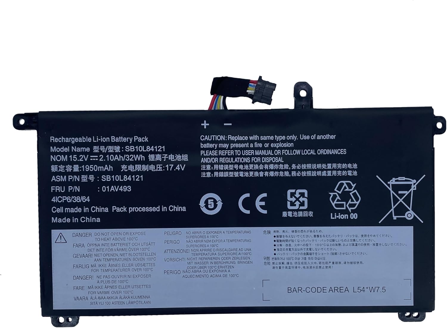 Amazon.com: YXKC 01AV493 SB10L84121 Laptop Battery Replacement for ...