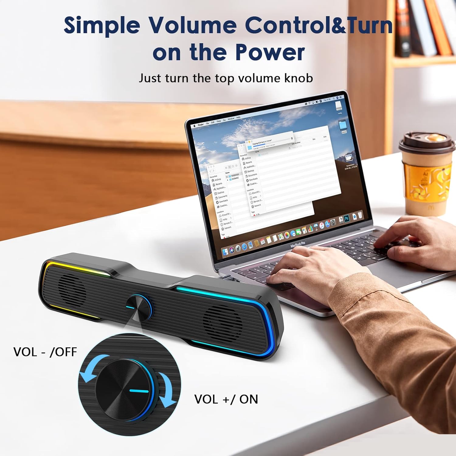 XPZVOZ Computer Speakers, USB Powered PC Speakers, HiFi Stereo Computer ...