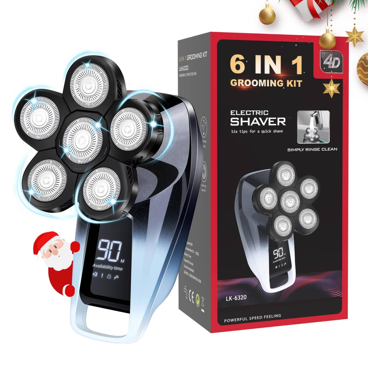 Amazon.com: Head Shavers for Bald Men,6 in 1 Electric Razor Waterproof ...