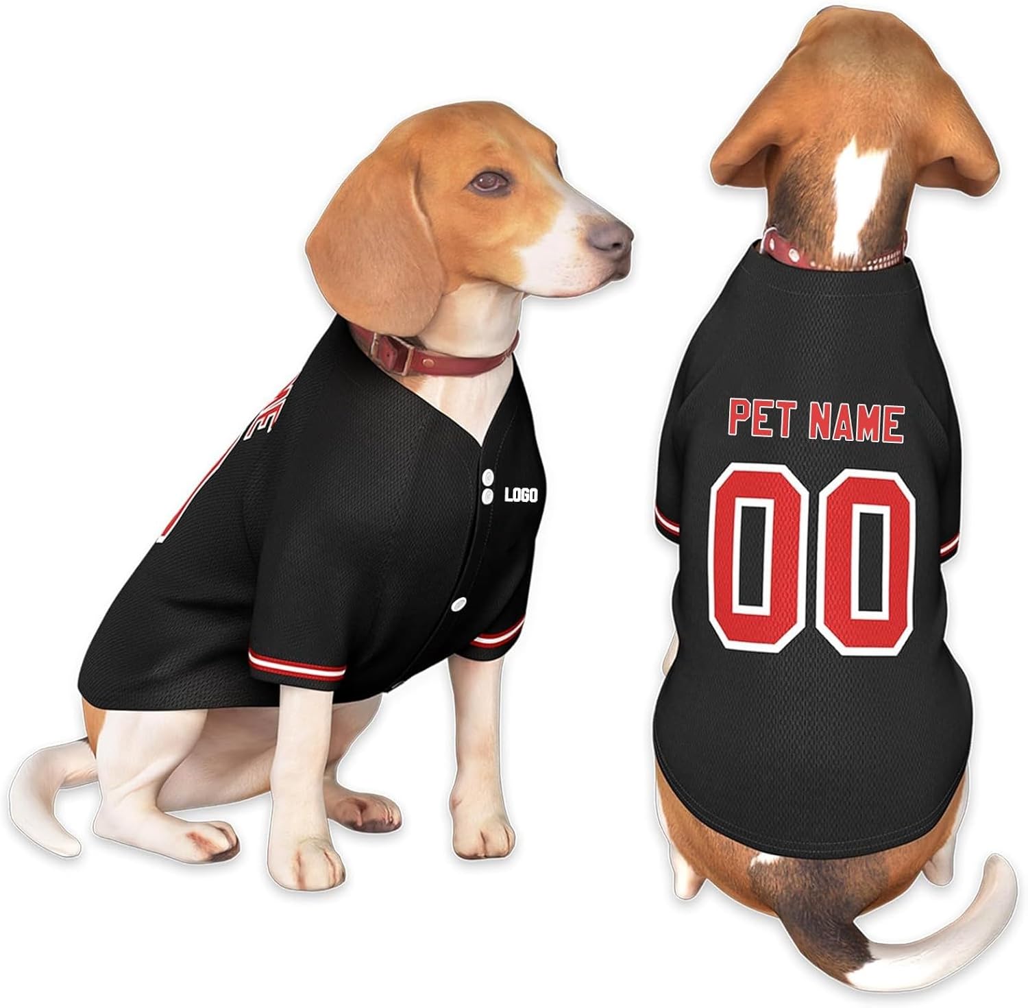 Amazon.com : Custom Dog Baseball Jersey with Name Number Logo for Small ...