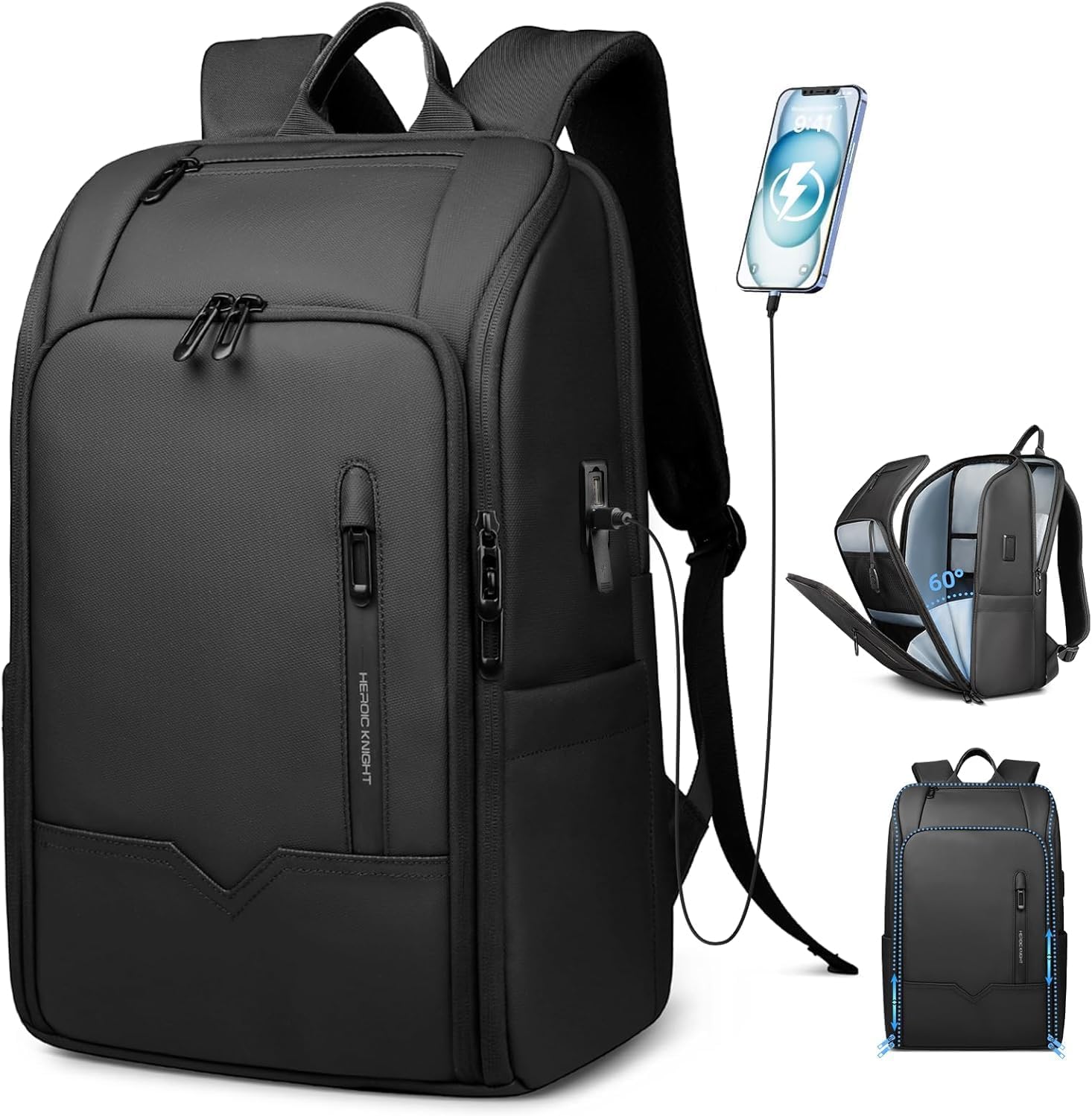 hk Zaino Business da Uomo per Laptop, design moderno ed elegante ...