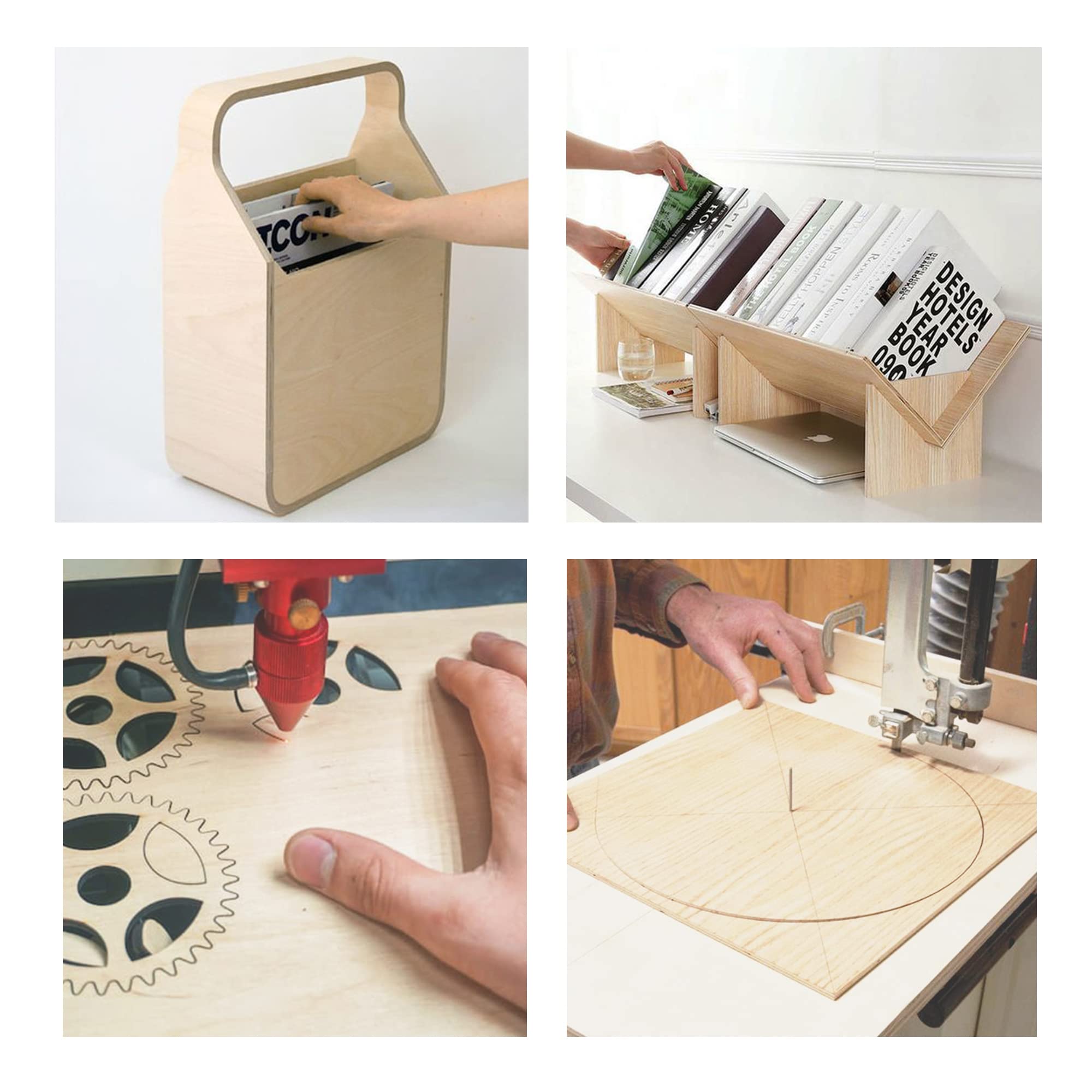 Paneles Madera ARMLAZER Madera Contrachapada De 400 X 400 X 4 Mm, 5 ...