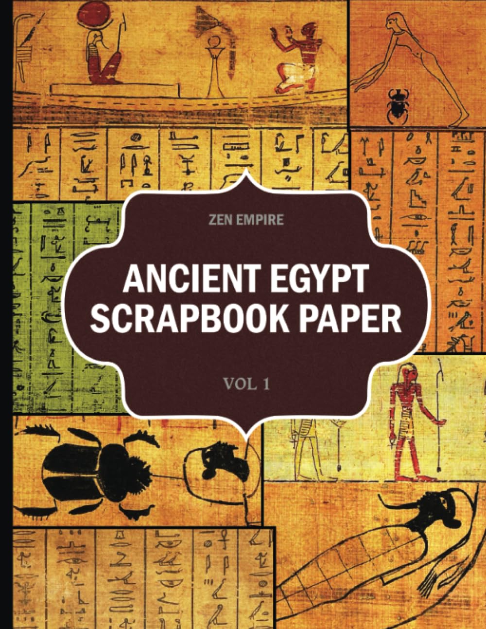 Ancient Egypt Scrapbook Paper: Antique Papyrus Hieroglyphs Designs for ...