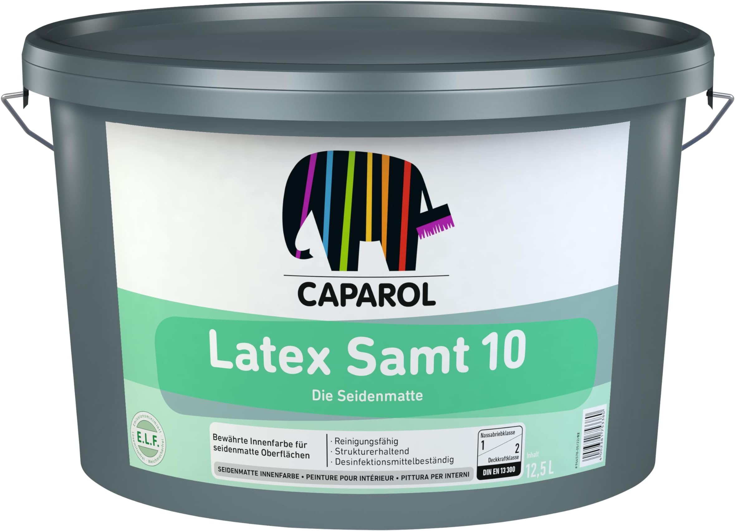 Caparol Latex-Samt 10 Wandfarbe seidenmatt weiß 12,5 L : Amazon.de ...
