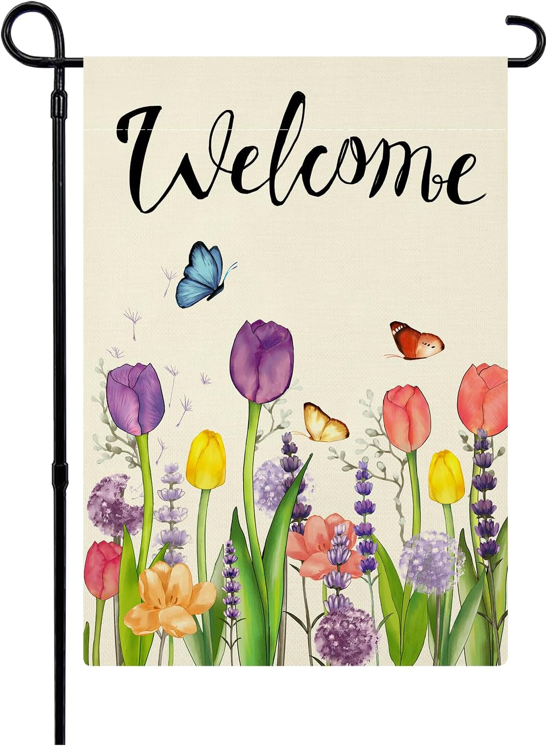 Amazon.com : Spring Garden Flag Floral 12x18 Inch Small Vertical Double ...