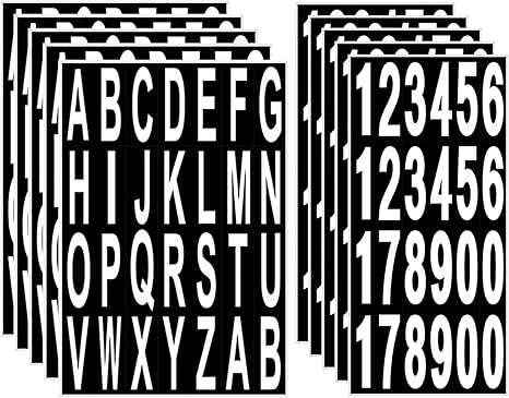 Amazon.com: 10 Sheet 3 Inch Mailbox Numbers and Letters Cut Classic ...
