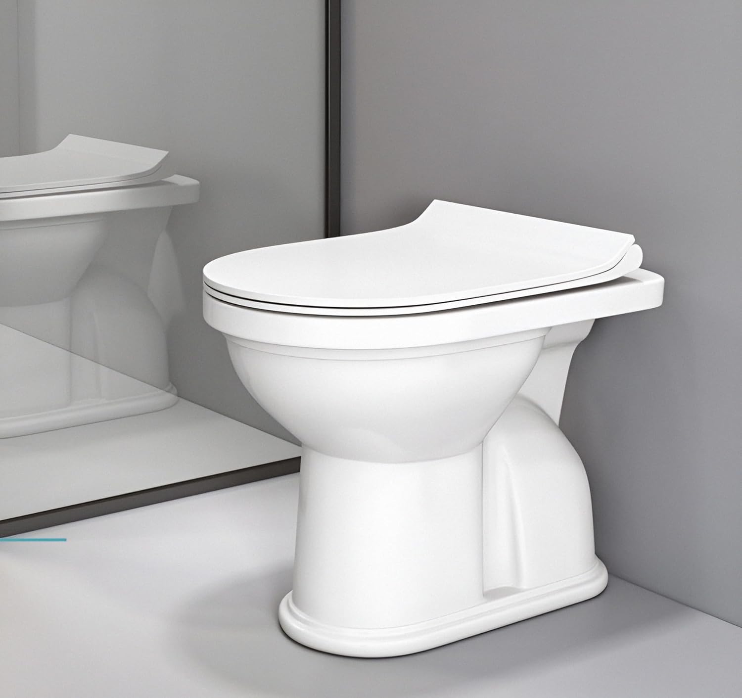 Syon EURECA Premium Ceramic Floor Mount Commode/Western Toilet (S-Type ...