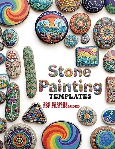 Stone Painting Templates: 200 Designs, PDF File Included, Mandala ...