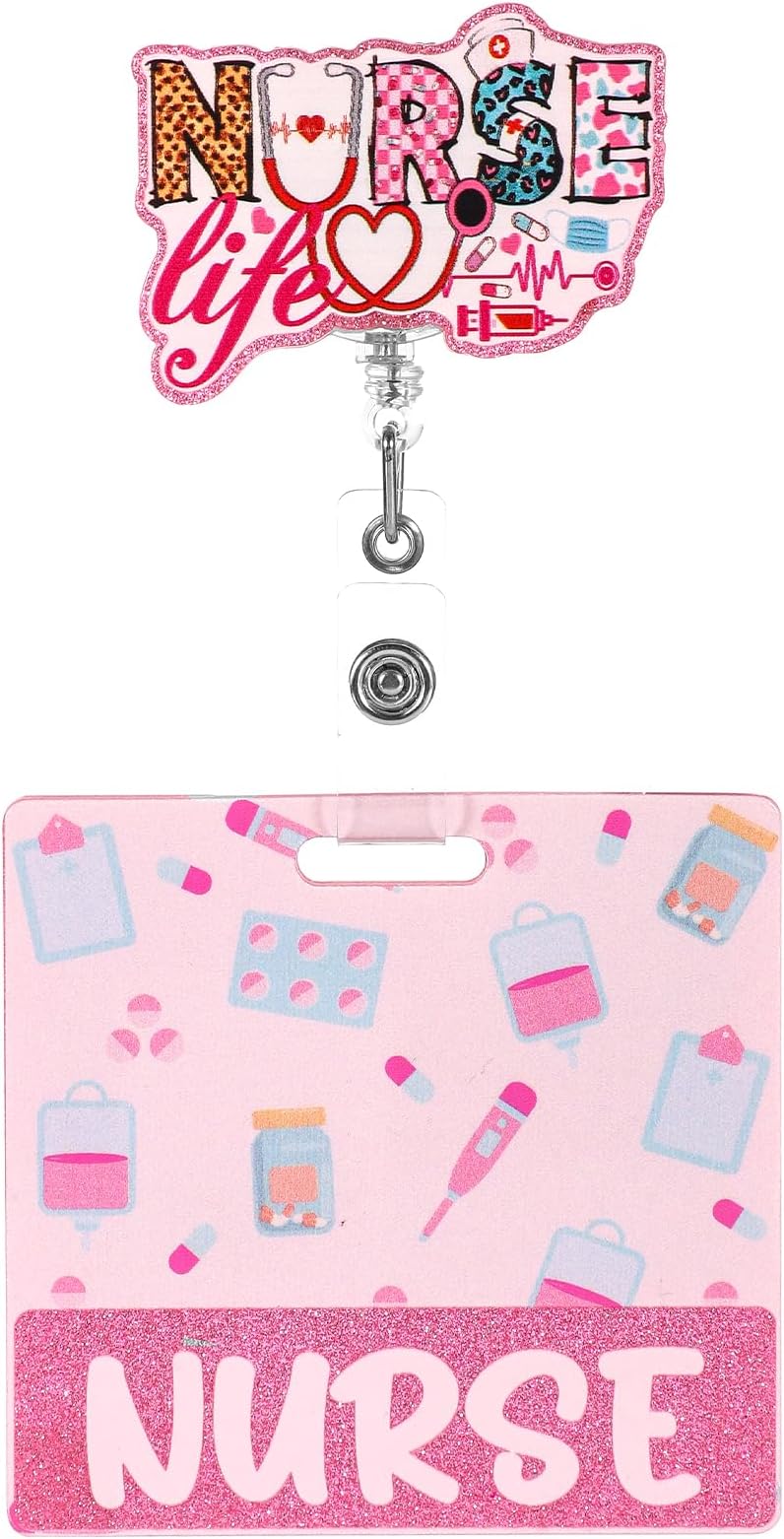 Amazon.com : Nurse Badge Reel Set - Cute Retractable Badge Holders and ...