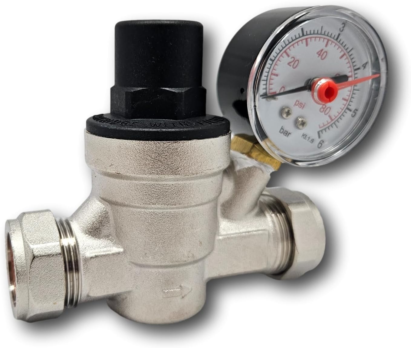 22mm Pressure Reducing Valve with Pressure Gauge : Amazon.co.uk ...