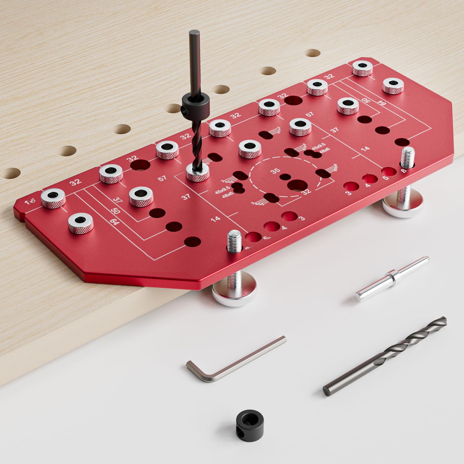 Snapklik.com : Kingson Shelf Pin Jig And Hinge Jig 2-in-1 Aluminum ...