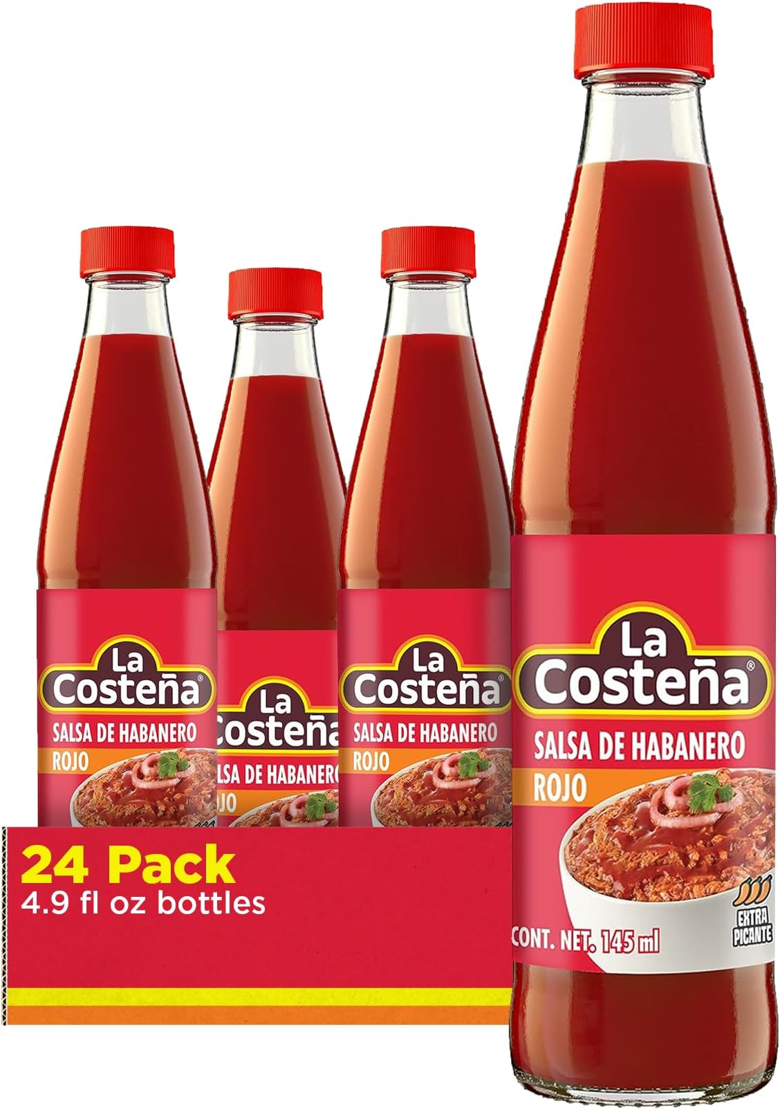 Amazon.com: La Costeña Red Habanero Salsa - Hot Salsa Picante Made with ...
