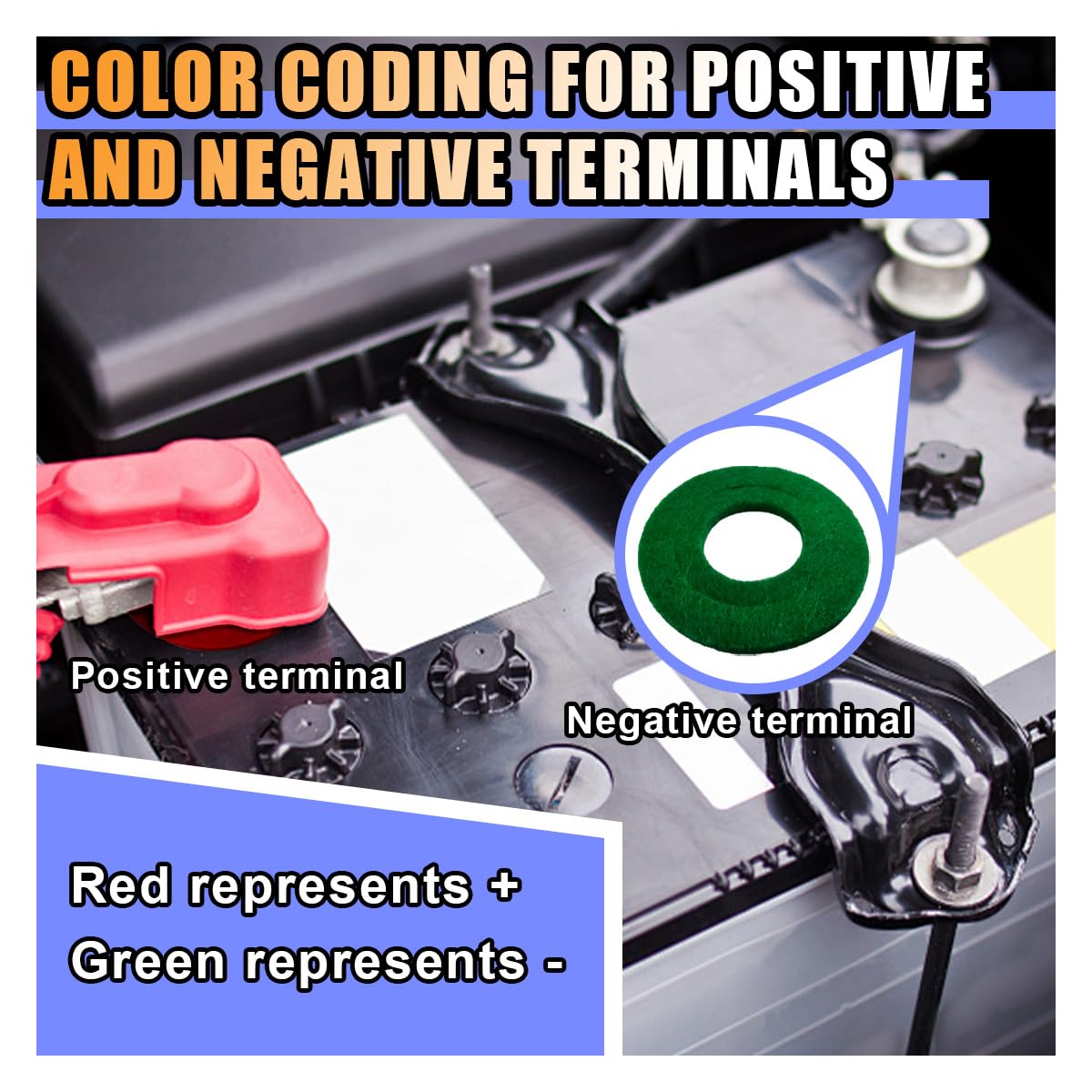 Snapklik.com : 12PCS Battery Terminal Washer Pad, Anti Corrosion ...