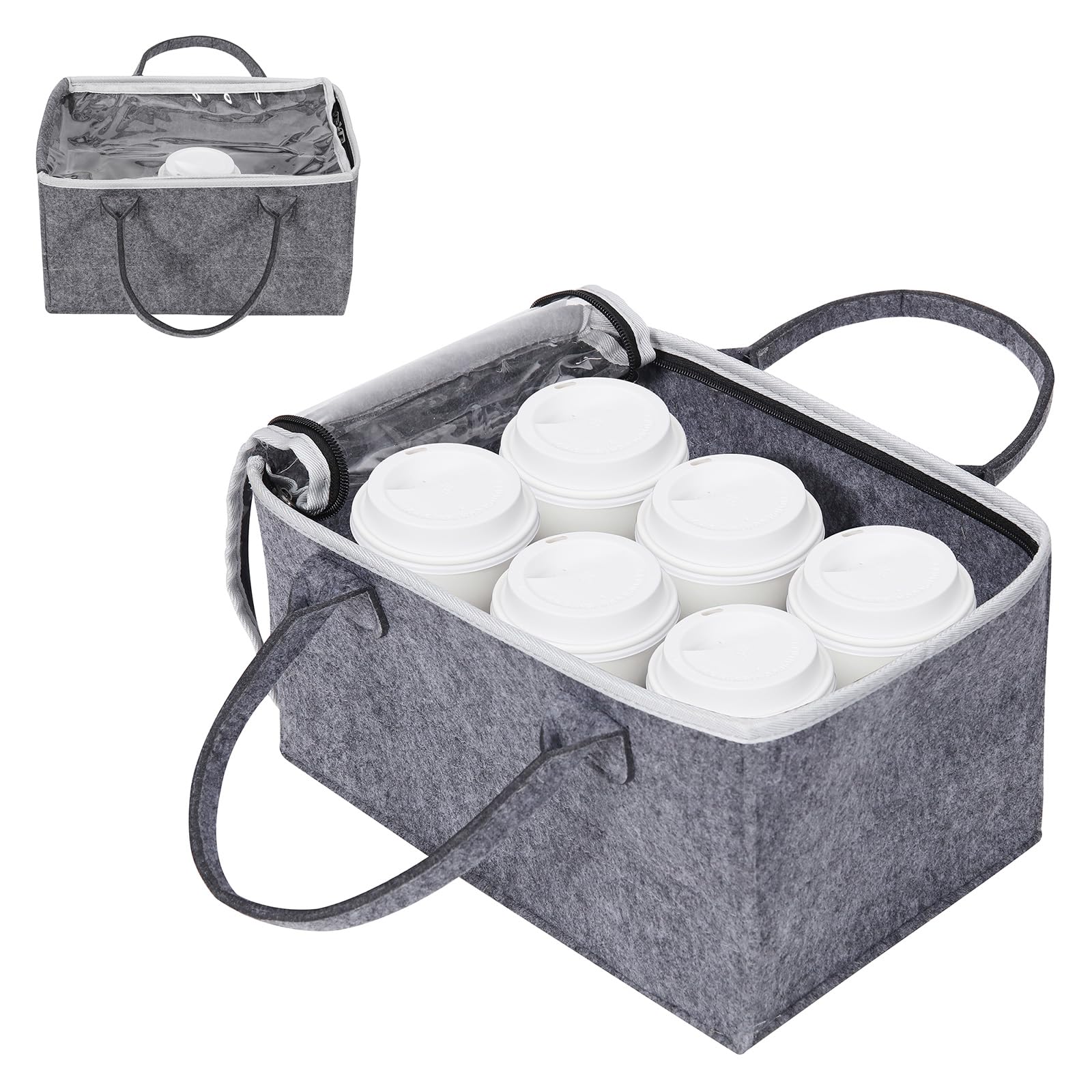 Amazon.com: Cskunxia Portable Drink Carrier Drink Caddy 6 Cups ...