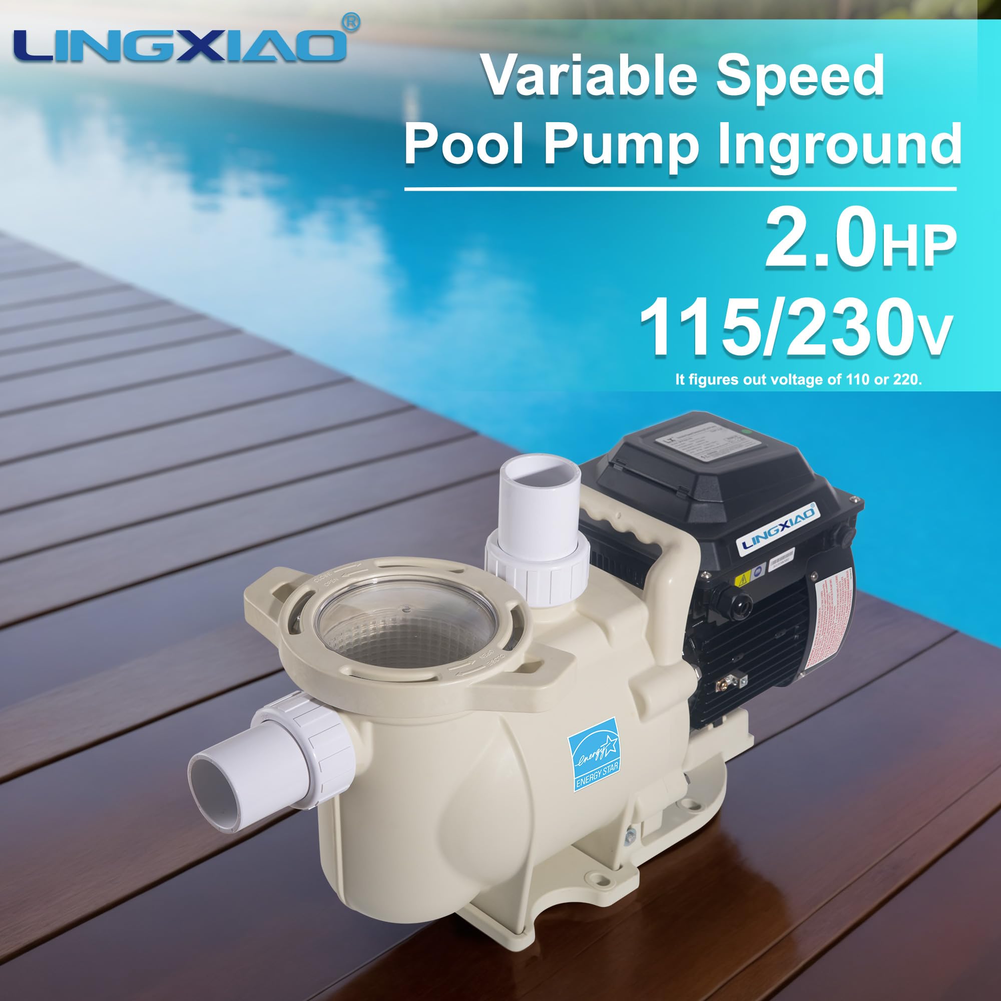 Snapklik.com : LINGXIAO Pool Pumps Inground - Variable Speed Pool Pump ...