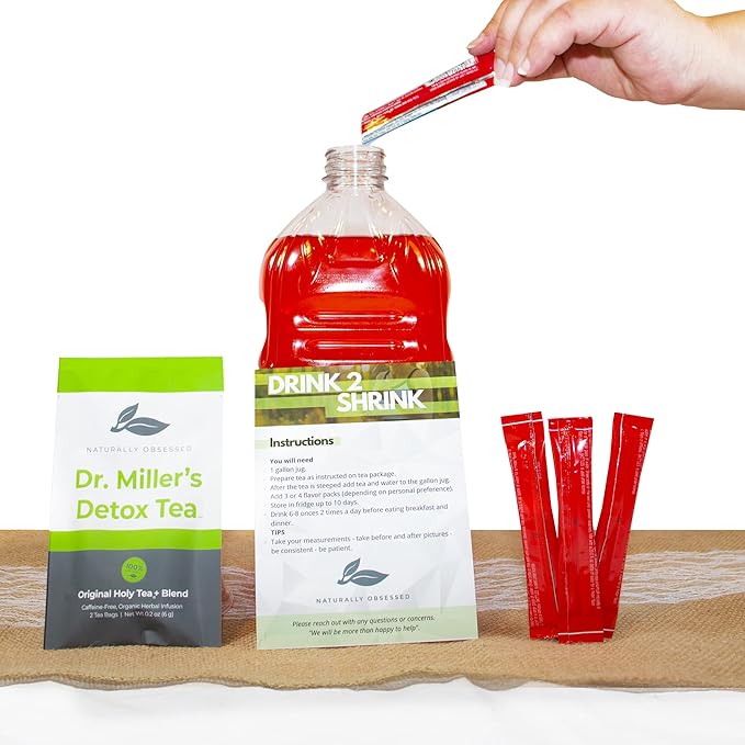 Amazon.com: Naturally Obsessed 4 Week DRINK2SHRINK Detox Tea Formula ...