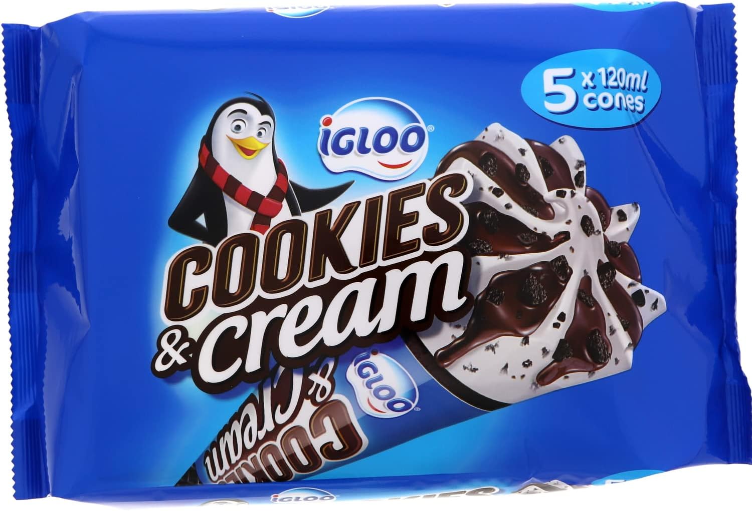Igloo Cookies & Cream Ice Cream Cone 5 x 120ml : Amazon.ae: Grocery
