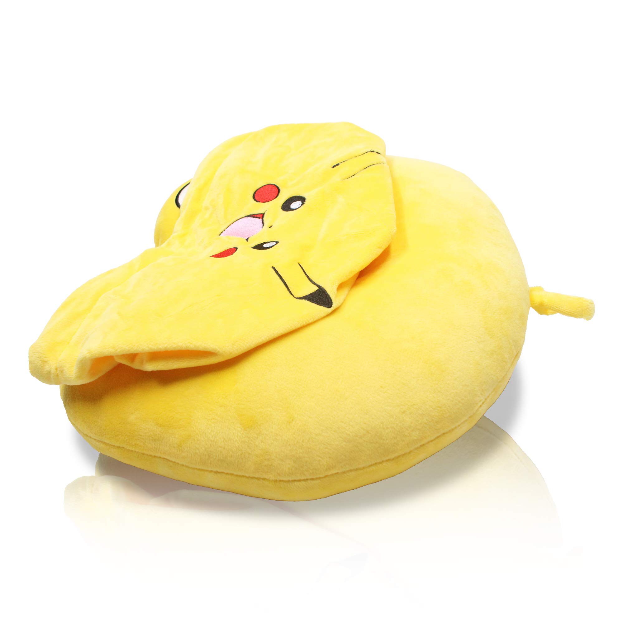 FINEX Premium Pikachu Yellow U-Shape Travel Pillow with Hood for Home ...