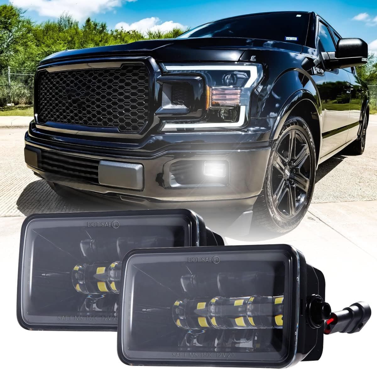 Amazon.com: XPCTD Upgrade LED Fog Lights Compatible with 2015-2020 Ford ...