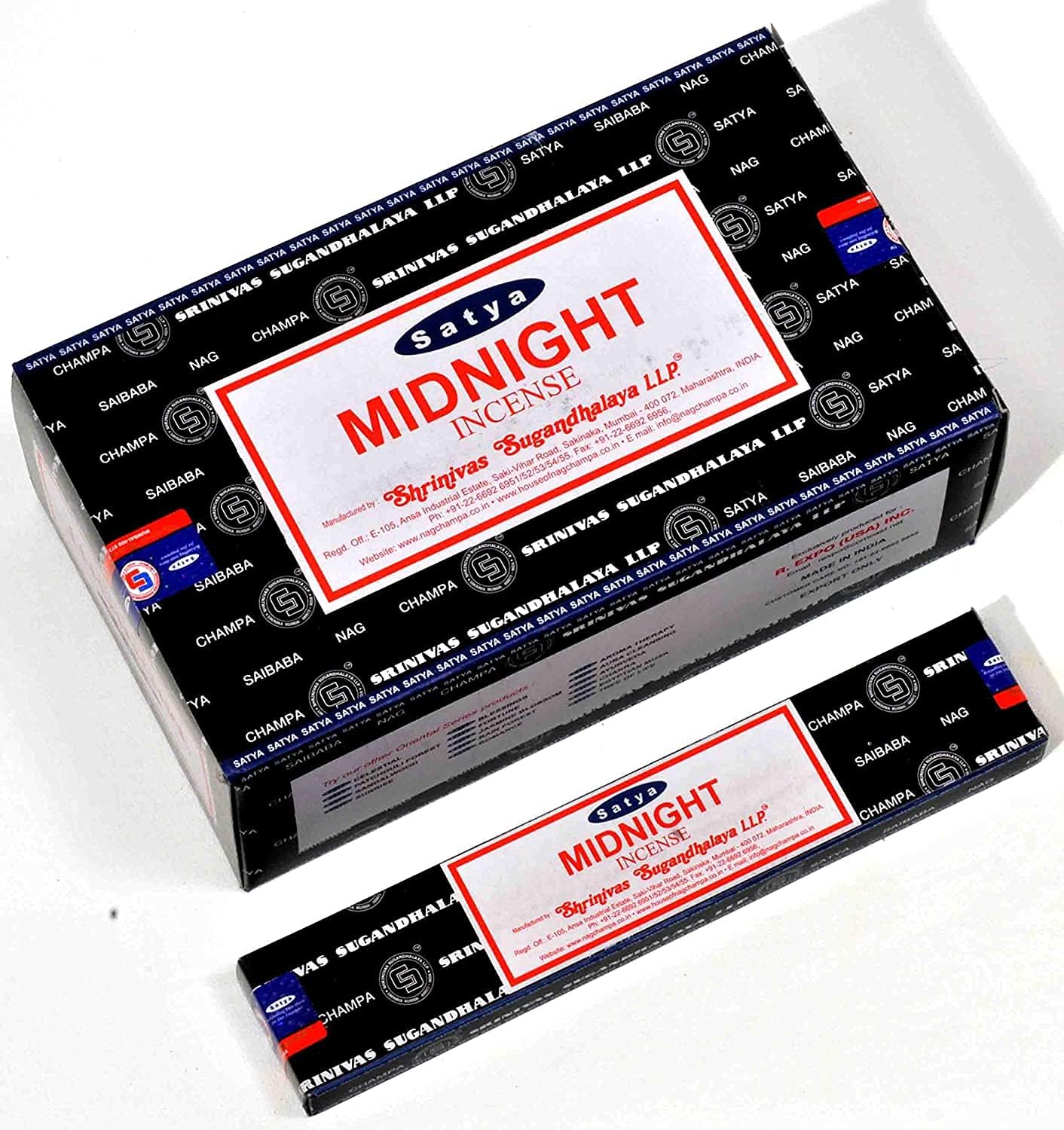 Amazon.com: Satya Nag Champa Midnight Edition : Meditation Incense ...