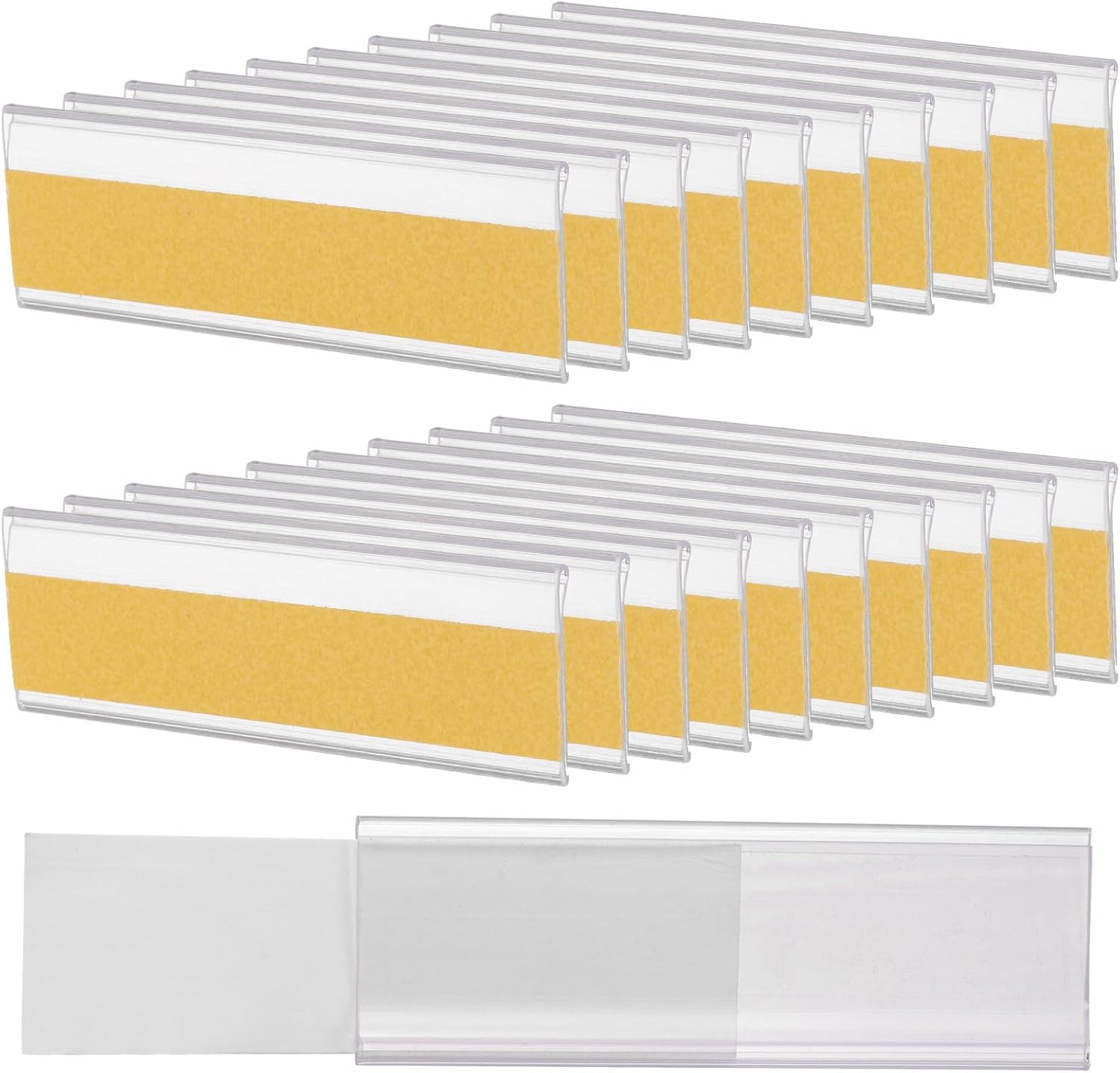 Amazon.com : uxcell 50 Pcs Self Adhesive Label Holder Shelf Tag, 3 x 1 ...