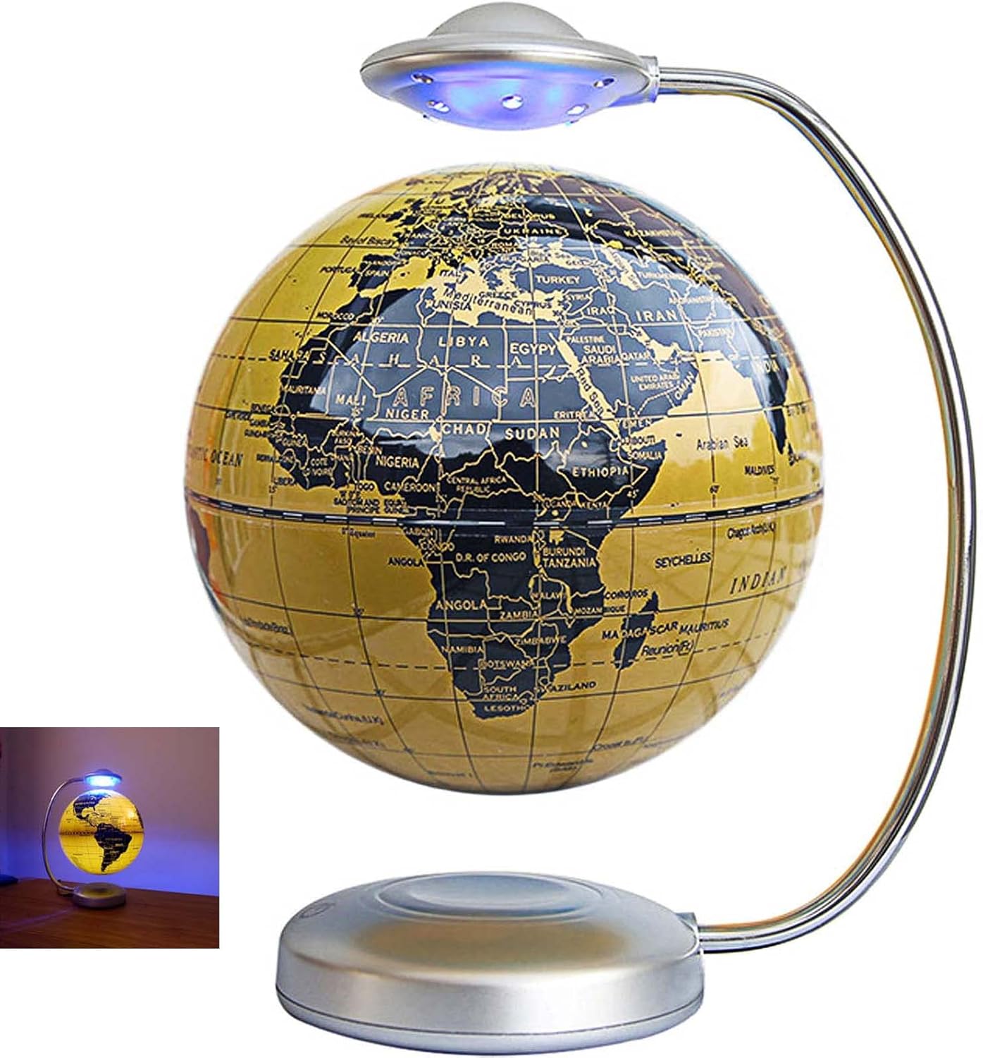 Amazon.com: Magnetic Levitating Globe with LED Light,Anti Gravity ...
