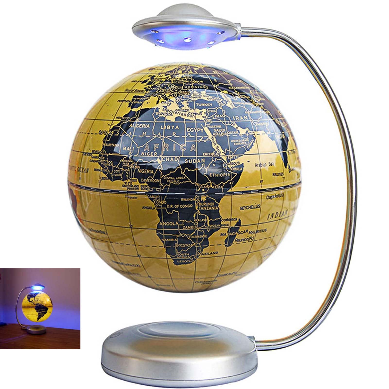 Amazon.com: Magnetic Levitating Globe with LED Light,Anti Gravity ...