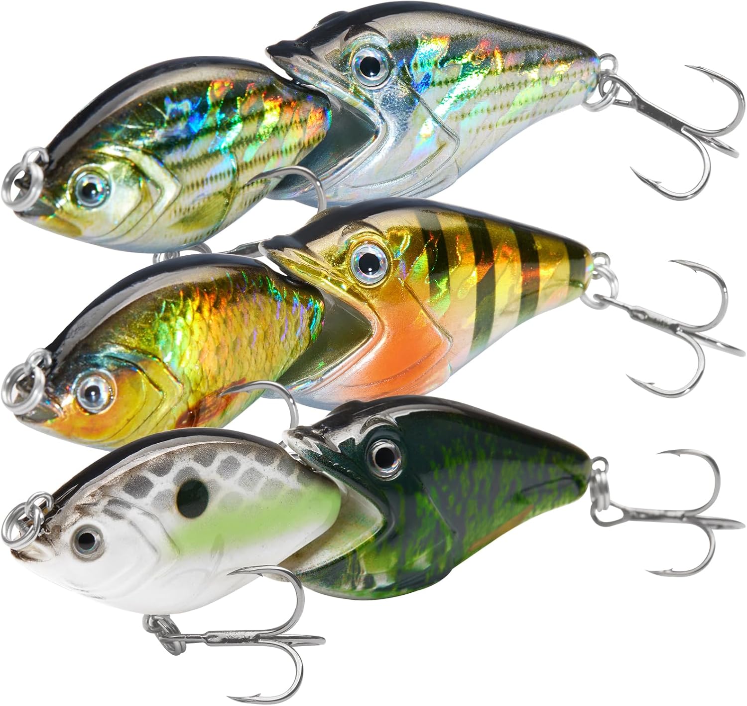 Amazon.com : BASSROCK Fish Group Single Jointed Swimbait Bass Fishing ...
