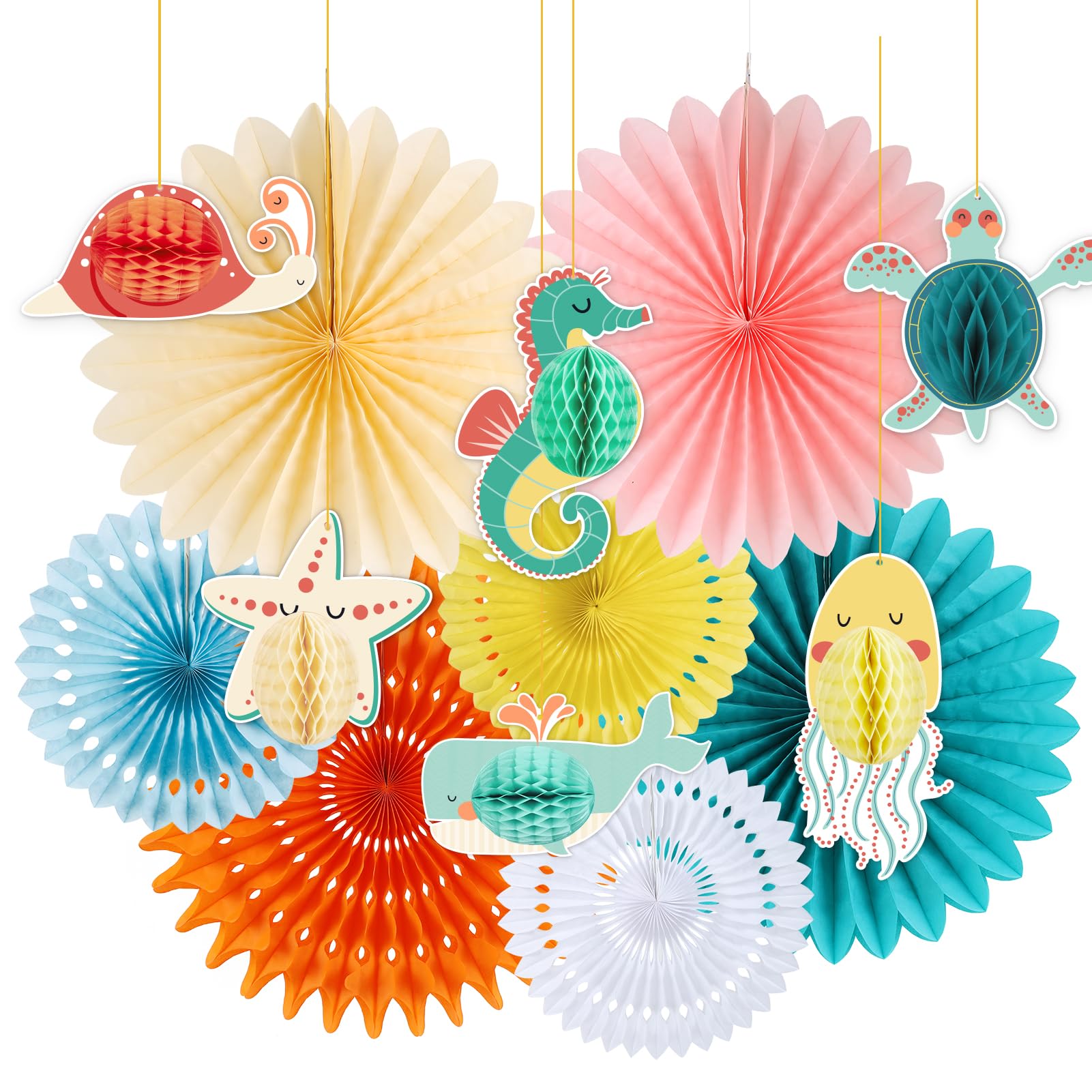 Ocean Sea Animals Honeycomb Centerpiece, Under The Sea Honeycomb ...