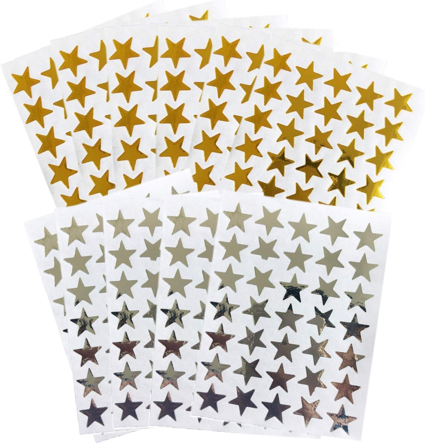 Amazon.com: Kenkio 3500 Count Star Stickers Gold Silver Self-adhesive ...