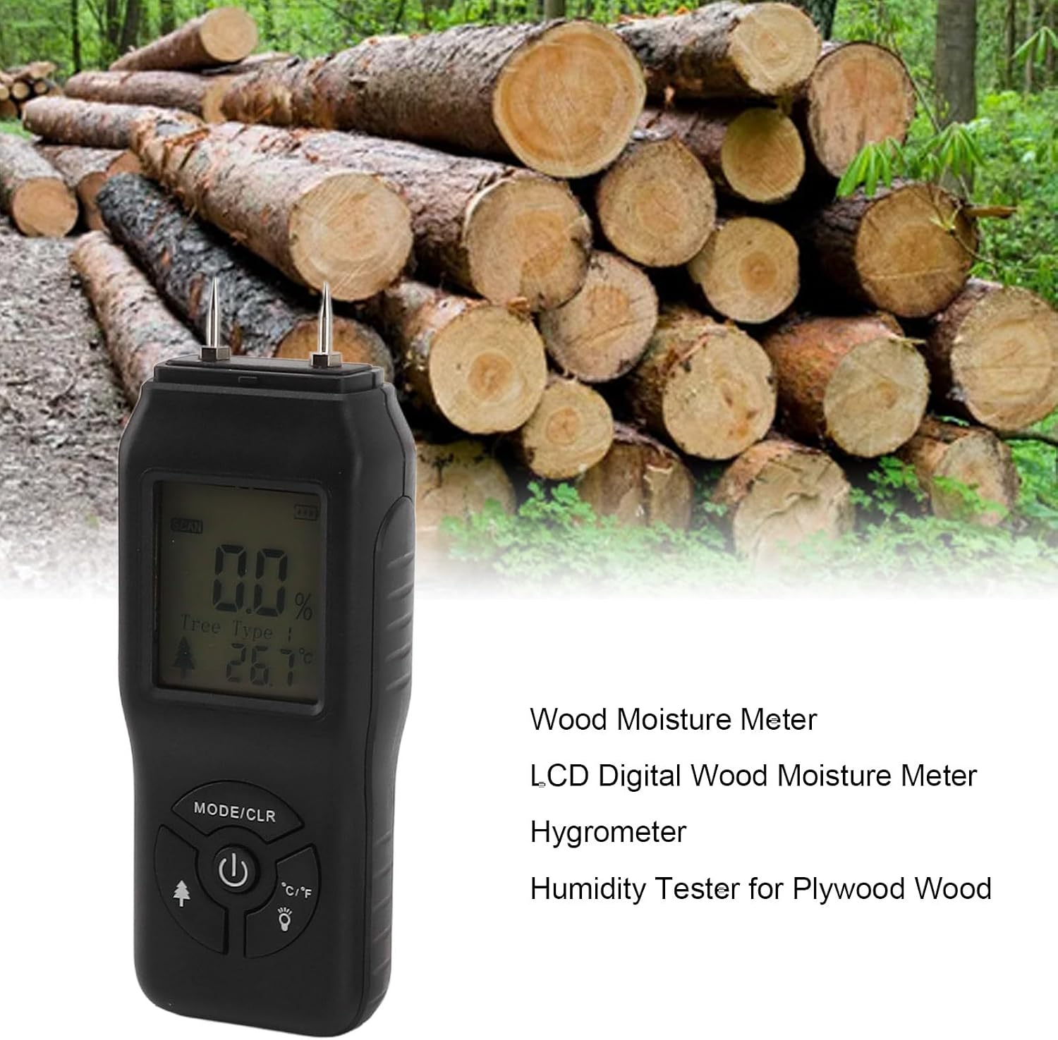 TOPINCN Digital Wood Meter for Abs Measuring Meter Hygrometer Tester ...