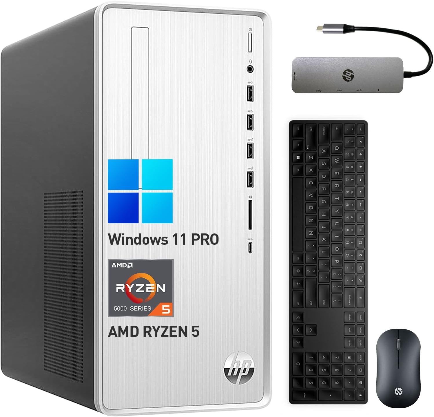 Amazon.com: HP Pavilion Desktop, AMD Ryzen 5 5600G, 32GB RAM, 1TB SSD ...