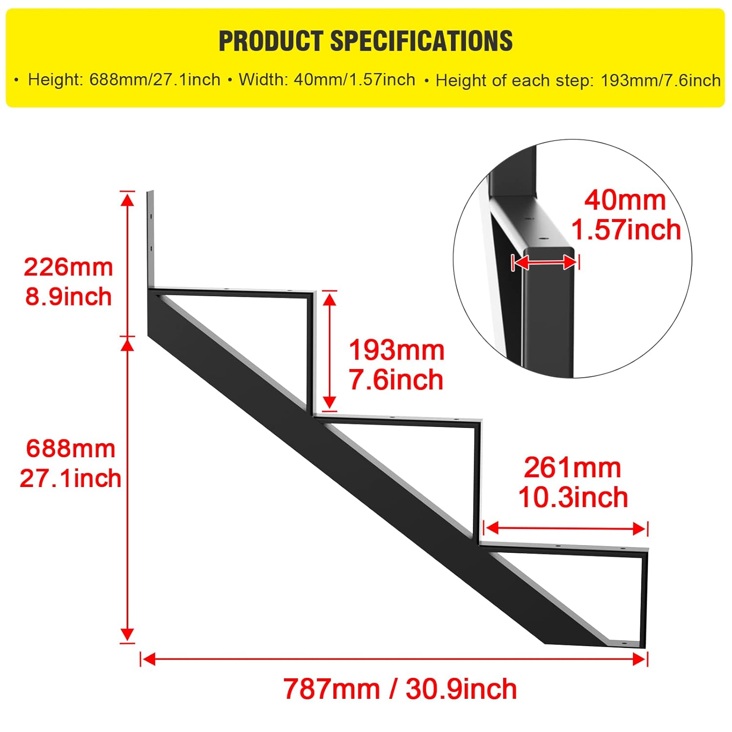 Doniks Steel Stair Step Riser -3 Step for Deck South Africa | Ubuy