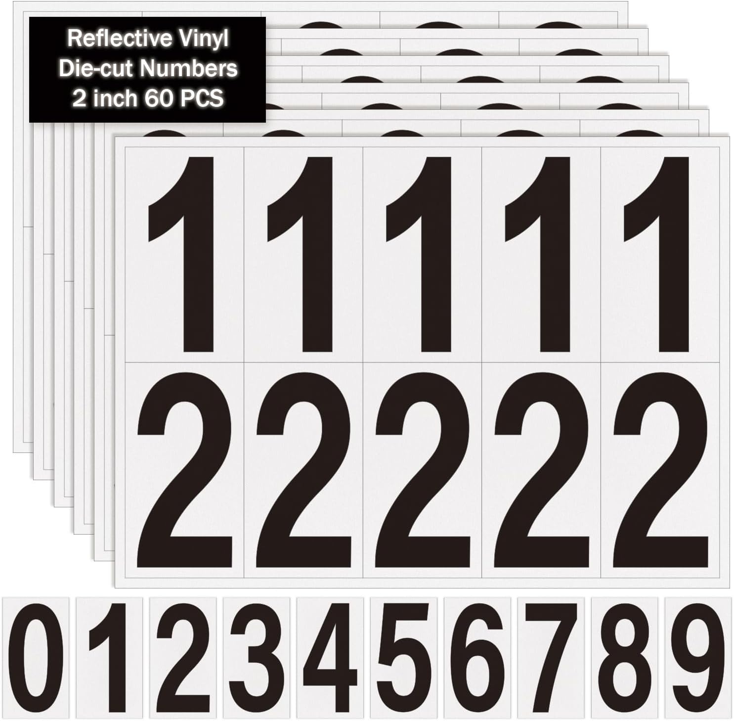 Amazon.com: 2 Inch Adhesive Numbers for Mailbox, Reflective Mailbox ...