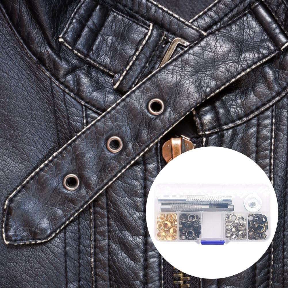 Eyelets for Fabric, 120 Sets 6mm Eyelets Punch Kit, Grommets Eyelets ...