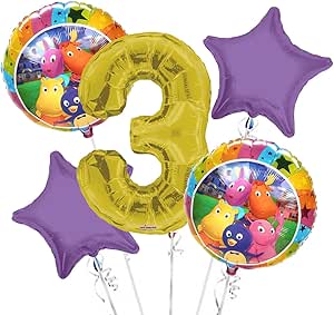 Amazon.com: Backyardigans Balloon Bouquet 3rd Birthday 5 pcs - Party ...