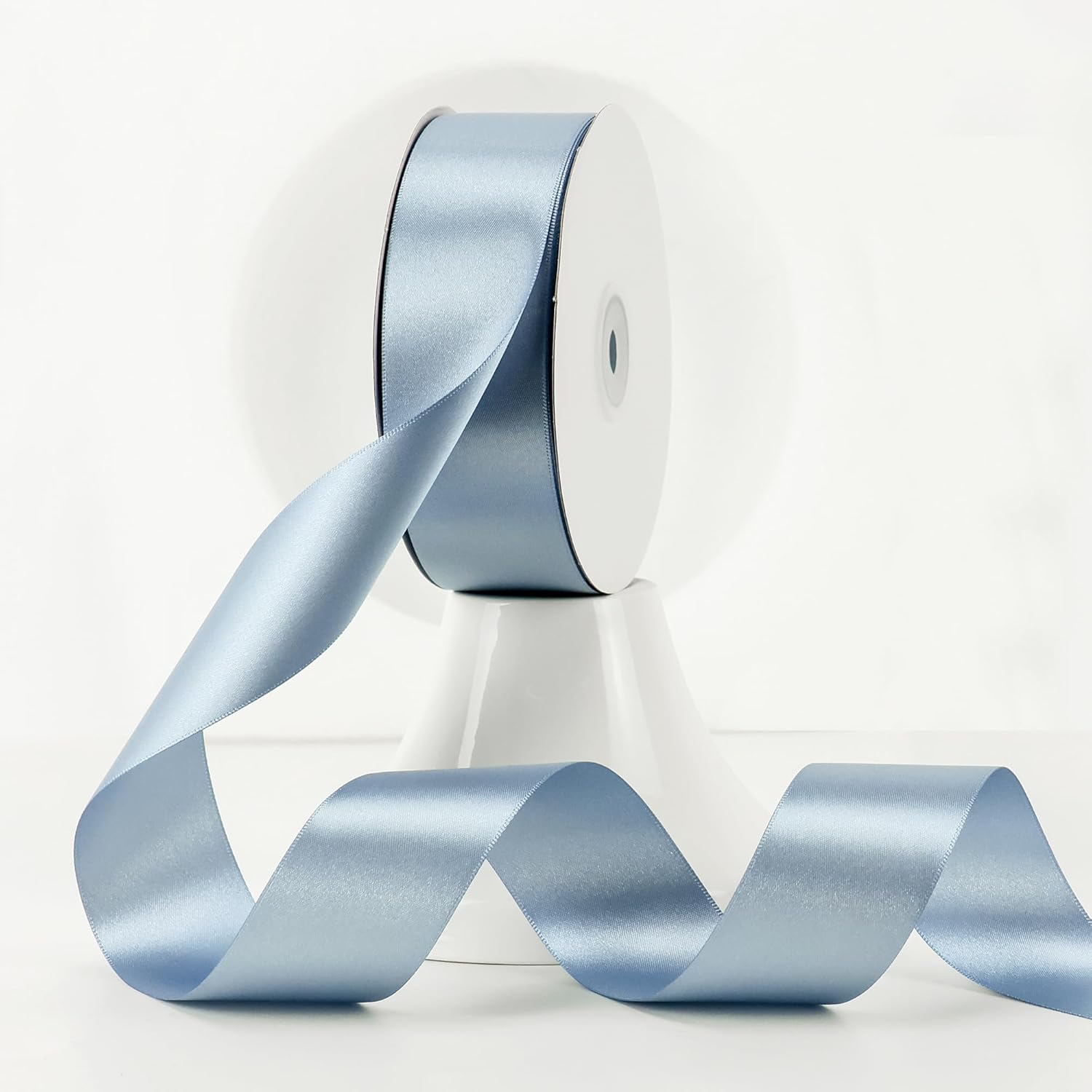 Amazon.com: MEEDEE Slate Blue Satin Ribbon - 1-1/2 inch Double Faced ...