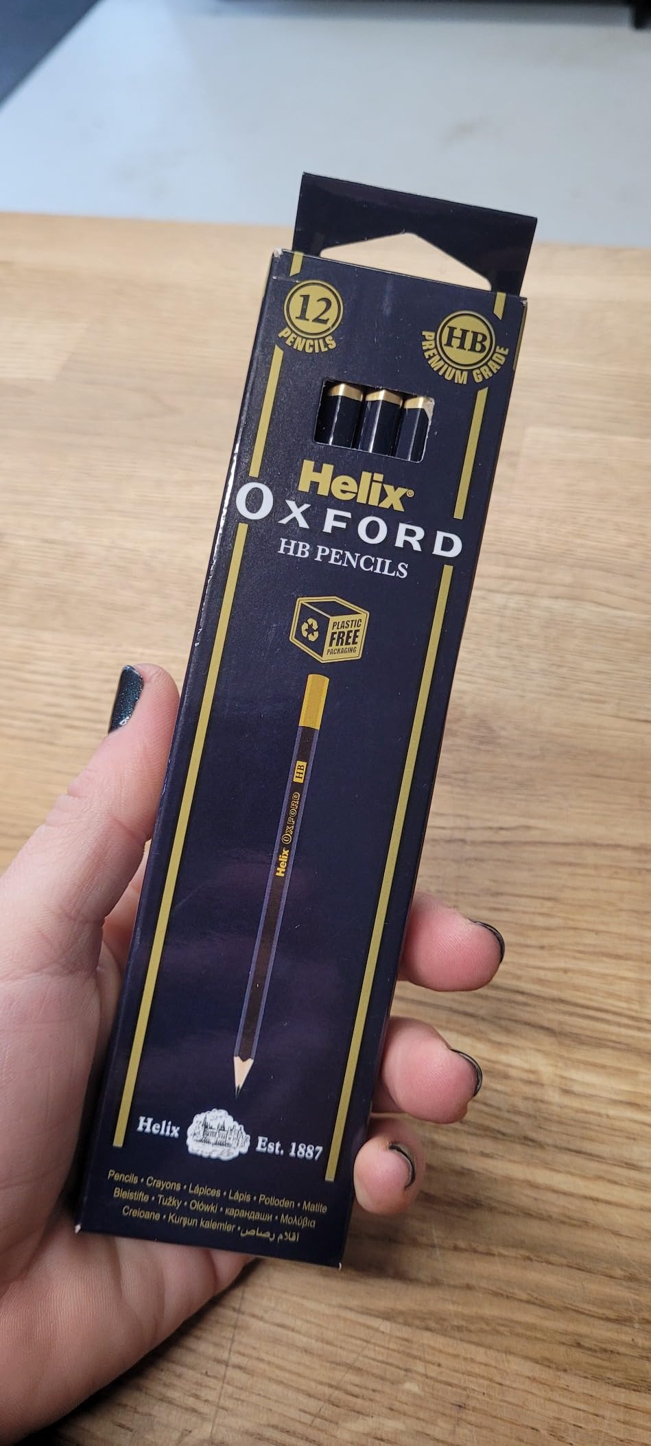 Helix Oxford 2H Grade Graphite Pencils with Eraser Tip (Pack of 12 ...